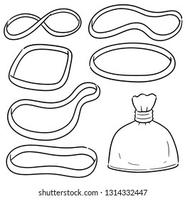 Vector Set Rubber Band Stock Vector (Royalty Free) 1314332447 ...