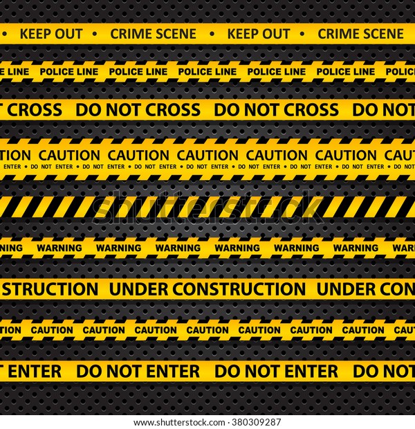 Vector Set Seamless Caution Tapes Stock Vector (Royalty Free) 380309287 ... Vector Set Seamless Caution Tapes Stock Vector (Royalty Free) 380309287 ...