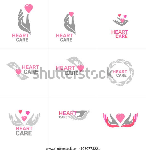 Vector Set Signs Love Care Badges Stock Vector (Royalty Free) 1060773221