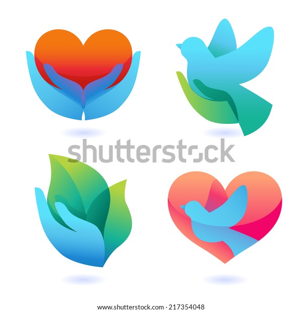 Vector Set Signs Love Care Collection Stock Vector (Royalty Free ...