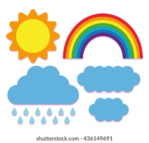 Vector Set Sky Icons Isolated On Stock Vector (Royalty Free) 436150084 ...