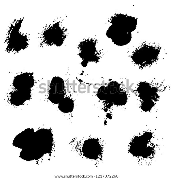 Vector Set Splash Stains Texture Banners 库存矢量图（免版税）1217072260 ...