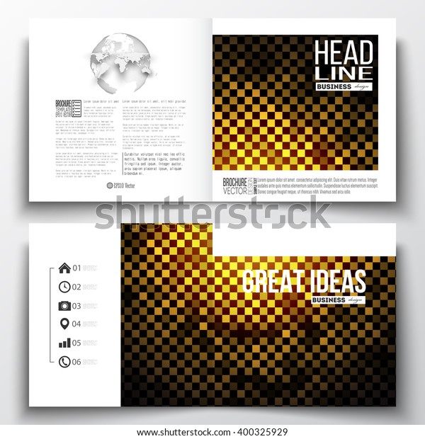 Vector Set Square Design Brochure Template Stock Vector (Royalty Free ...