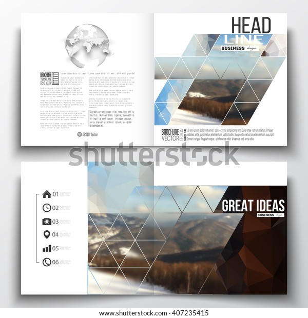 Vector Set Square Design Brochure Template Stock Vector (Royalty Free ...