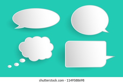 Vector Set Stickers Speech Bubbles Blank Stock Vector (Royalty Free ...
