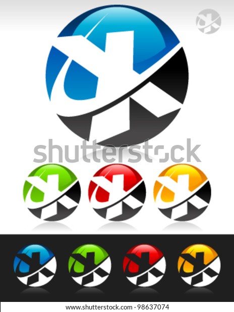 Vector Set Swoosh X Logo Icons: vetor stock (livre de direitos ...