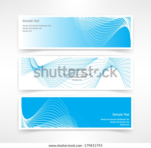 Vector Set Three Header Designs Business Stock Vector (Royalty Free ...