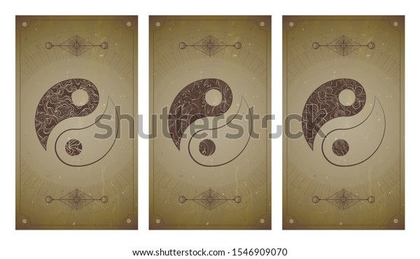 Vector Set Three Yin Yang Signs: เวกเตอร์สต็อก (ปลอดค่าลิขสิทธิ์ ...