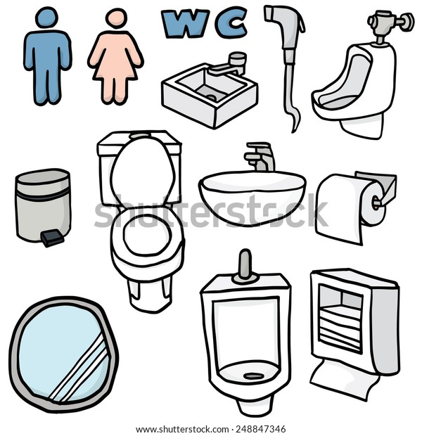 Vector Set Toilet Icon Stock Vector (Royalty Free) 248847346 | Shutterstock