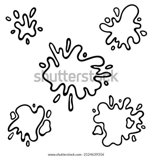 Conjunto vectorial de manchas transparentes, manchas: vector de stock ...