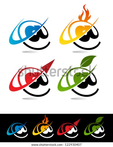 Vector Set Various Swoosh Aroba Logo Stock Vector (Royalty Free ...