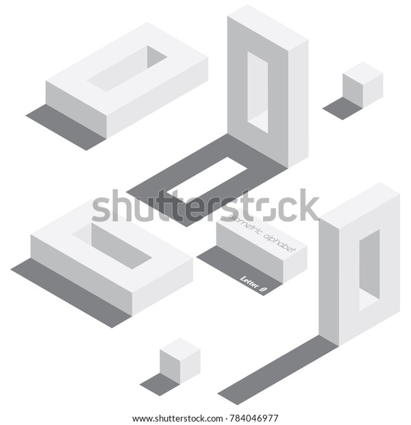 Vector Set Various View Isometric Letter Stock Vector (Royalty Free ...