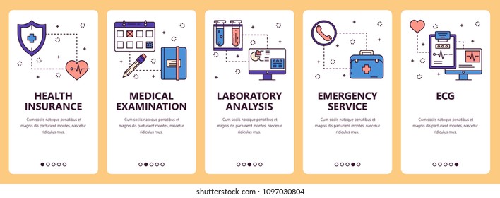 Vector Set Vertical Banners Health Insurance Stock Vector (Royalty Free ...