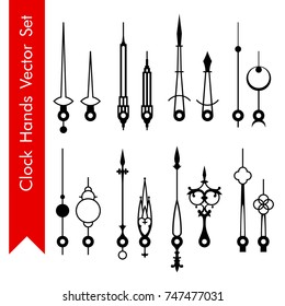 Vector Set Vintage Modern Clock Hands Stock Vector (Royalty Free ...
