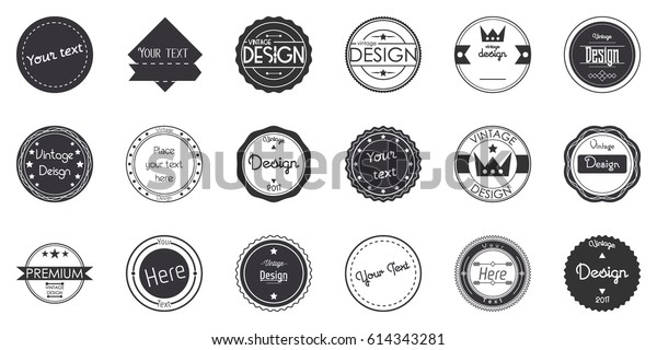 Vector Set Vintage Retro Badges Template Stock Vector (Royalty Free ...