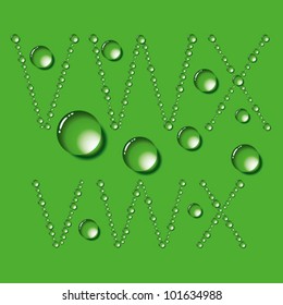Vector Set Water Drops Letters On Stock Vector (Royalty Free) 101634988 ...