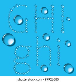 Vector Set Water Drops Letters On Stock Vector (Royalty Free) 99926585 ...