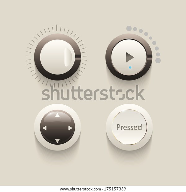 Vector Set Web Ui Knob Elements Stock Vector (Royalty Free) 175157339 ...