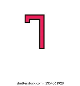 Pixel Art Numberseven Stock Vector (Royalty Free) 1378083494