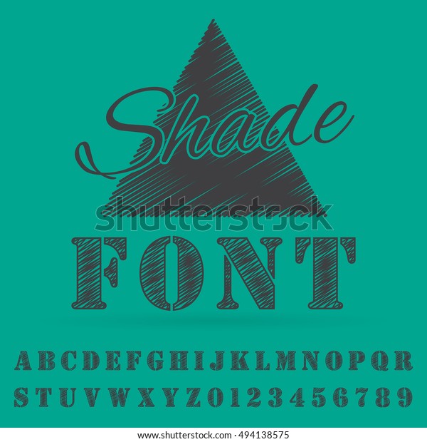Vector Shaded Font Alphabet Vector Font Stock Vector (Royalty Free ...