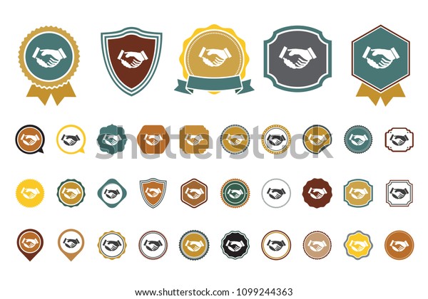 Vector Shakehands Icon Stock Vector (Royalty Free) 1099244363 ...