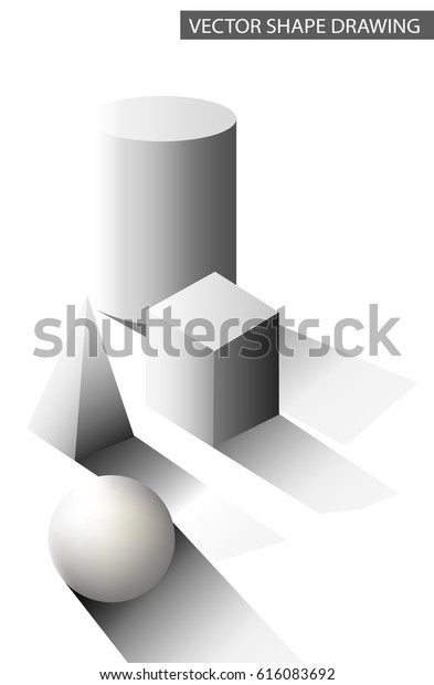 Vector Shape Drawing Concept Art: vector de stock (libre de regalías ...