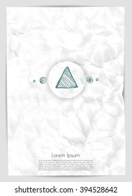 Vector Sheet Crumpled Paper Stock Vector (Royalty Free) 394528642 ...