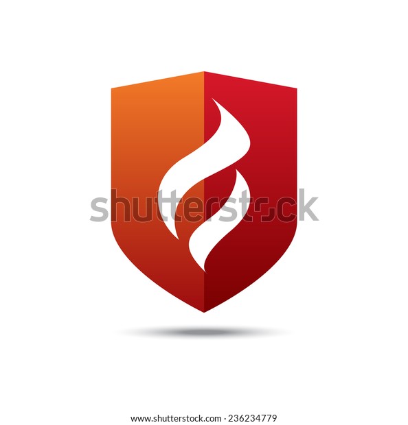 Vector Sheild Fire Protection Stock Vector (Royalty Free) 236234779