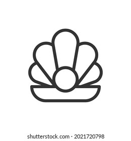 Vector Shell Line Icon Symbol Trendy Stock Vector (Royalty Free ...
