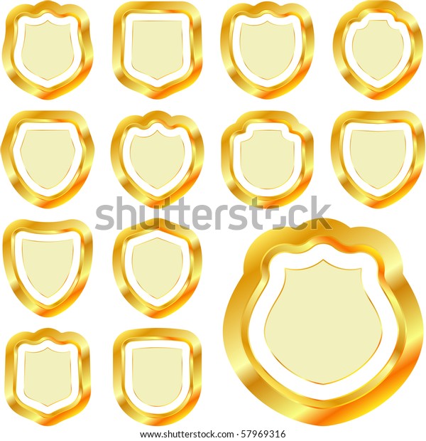 Vector Shield Design Gold Collection: เวกเตอร์สต็อก (ปลอดค่าลิขสิทธิ์ ...
