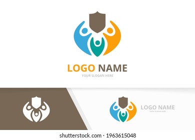 Vector Shield Family Logo Combination Unique Stock Vector (Royalty Free ...