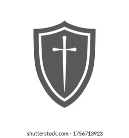 Vektor Stok Church Christian Cross Shield Design Inspiration (Tanpa ...