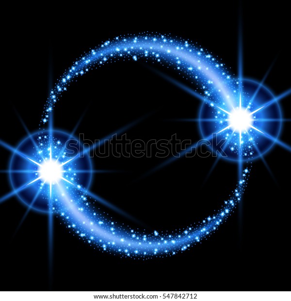Vector Shining Twisted Glitter Comet Trails Stock Vector (Royalty Free ...
