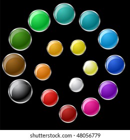 Vector Shiny Color Buttons Stock Vector (Royalty Free) 48056779 ...