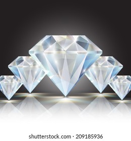 Vector Shiny Diamonds Illustration Stock Vector (Royalty Free) 209185936