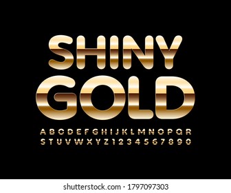 Vector Shiny Gold Alphabet Set Reflective Stock Vector (Royalty Free ...