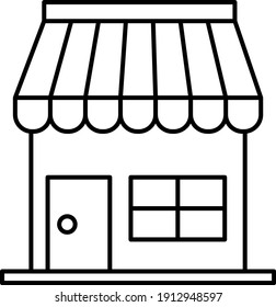 Vector Shop Outline Icon Design Stock Vector (Royalty Free) 1912948597 ...