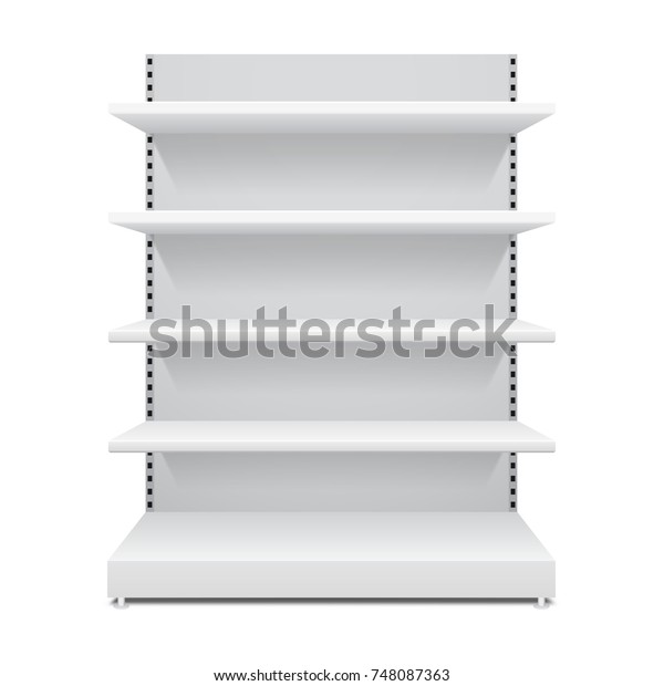 Vector Shopping Rack Shelf Template Isolated: vetor stock (livre de ...