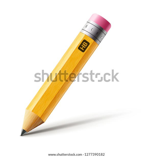 Vector Short Yellow Pencil Realistic Pencil Stock Vector (Royalty Free ...
