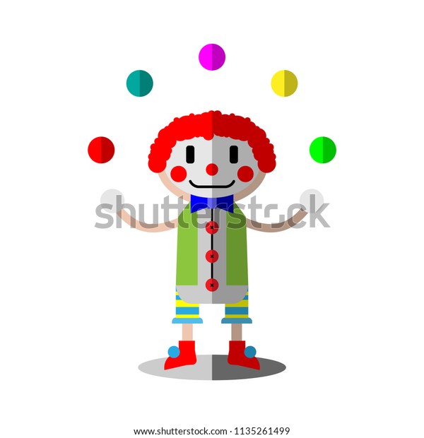 Vector Showing Clown Juggling Stock Vector (Royalty Free) 1135261499 ...