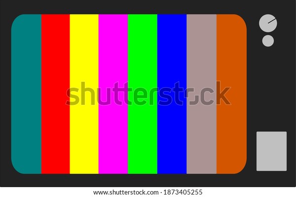 Vector Showing Old Colour Television Vertical Stock Vector (Royalty ...
