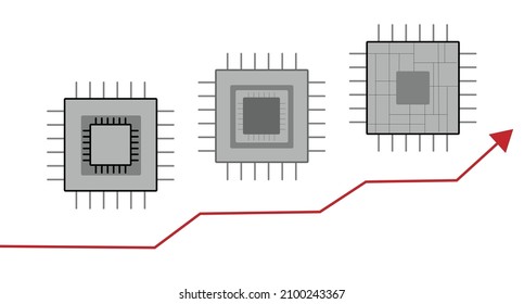 Vector Showing Semiconductor Shortage Three Chips Stock Vector (Royalty ...
