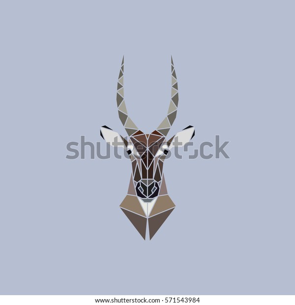 Vector Sign Abstract Head African Waterbuck Stock Vector (Royalty Free ...