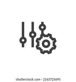 Vector Sign Adjustment Symbol Isolated On Stock Vector (Royalty Free ...