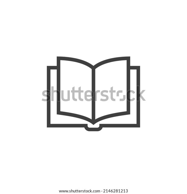 Vector Sign Book Symbol Isolated On Stock Vector (Royalty Free ...