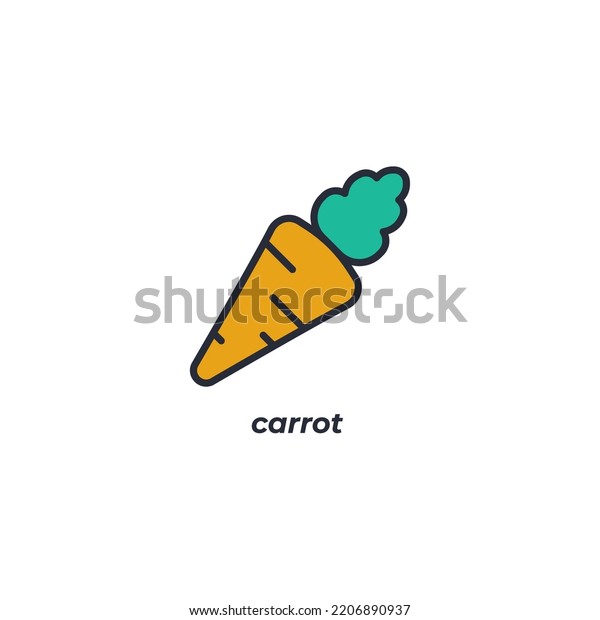 Vector Sign Carrot Symbol Isolated On Stock Vector (Royalty Free ...