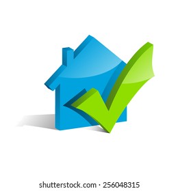 Vector Sign Check House Stock Vector (Royalty Free) 256048315 ...