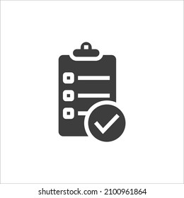 Vector Sign Check List Symbol Isolated Stock Vector (Royalty Free ...