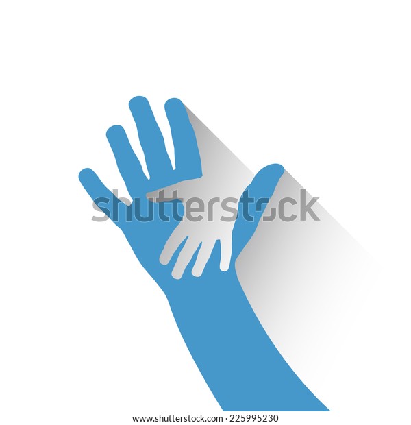 Vector Sign Children Hand Stock Vector (Royalty Free) 225995230