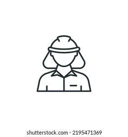 Vector Sign Construction Worker Symbol Isolated Stock Vector (Royalty ...